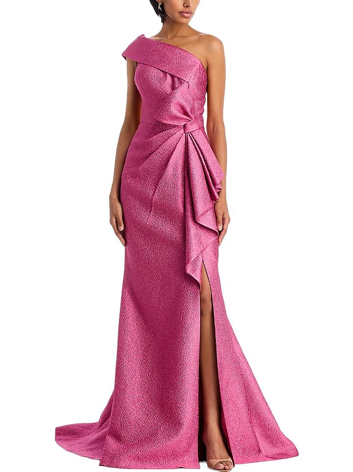 RICKIE FREEMAN FOR TERI JON Teri Jon By Rickie Freeman One Shoulder Gown